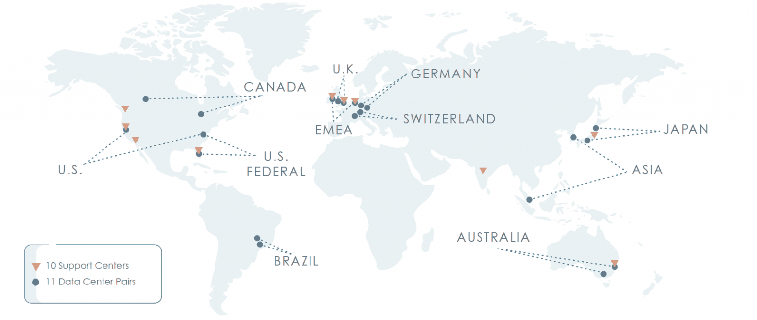 ServiceNow Data Center Locations, Map, Cloud - Asia, Europe, USA, UK...